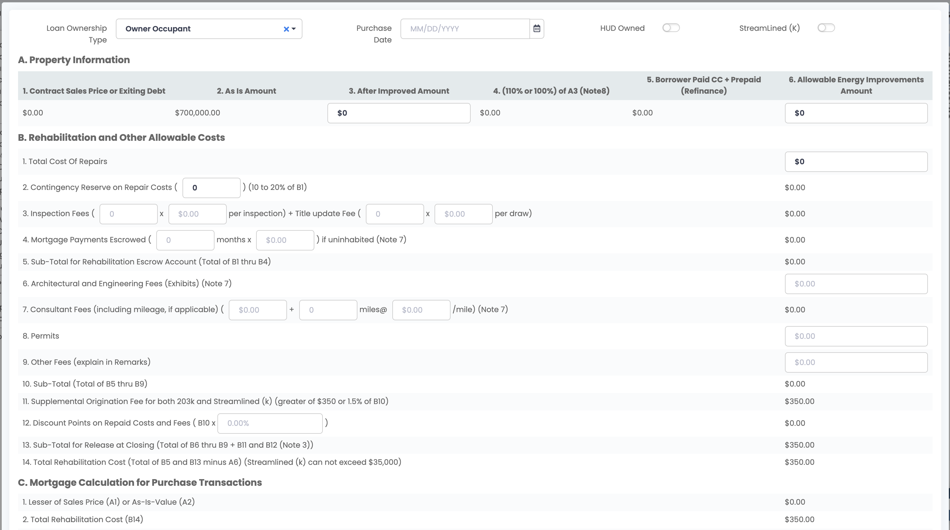 How to do FHA 203K Loan in LendingPad?