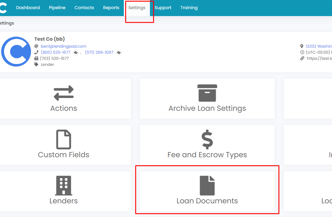 Loan Document Labels