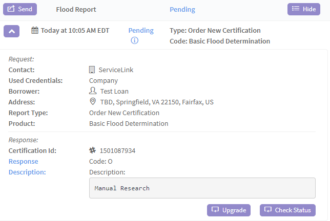 How to Setup ServiceLink Flood Report Action