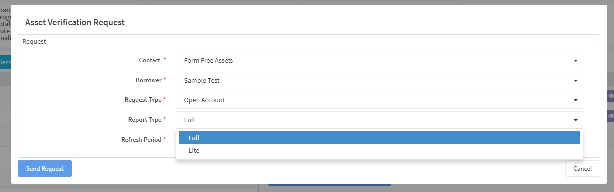 How to Run Form Free Asset Verification Integration